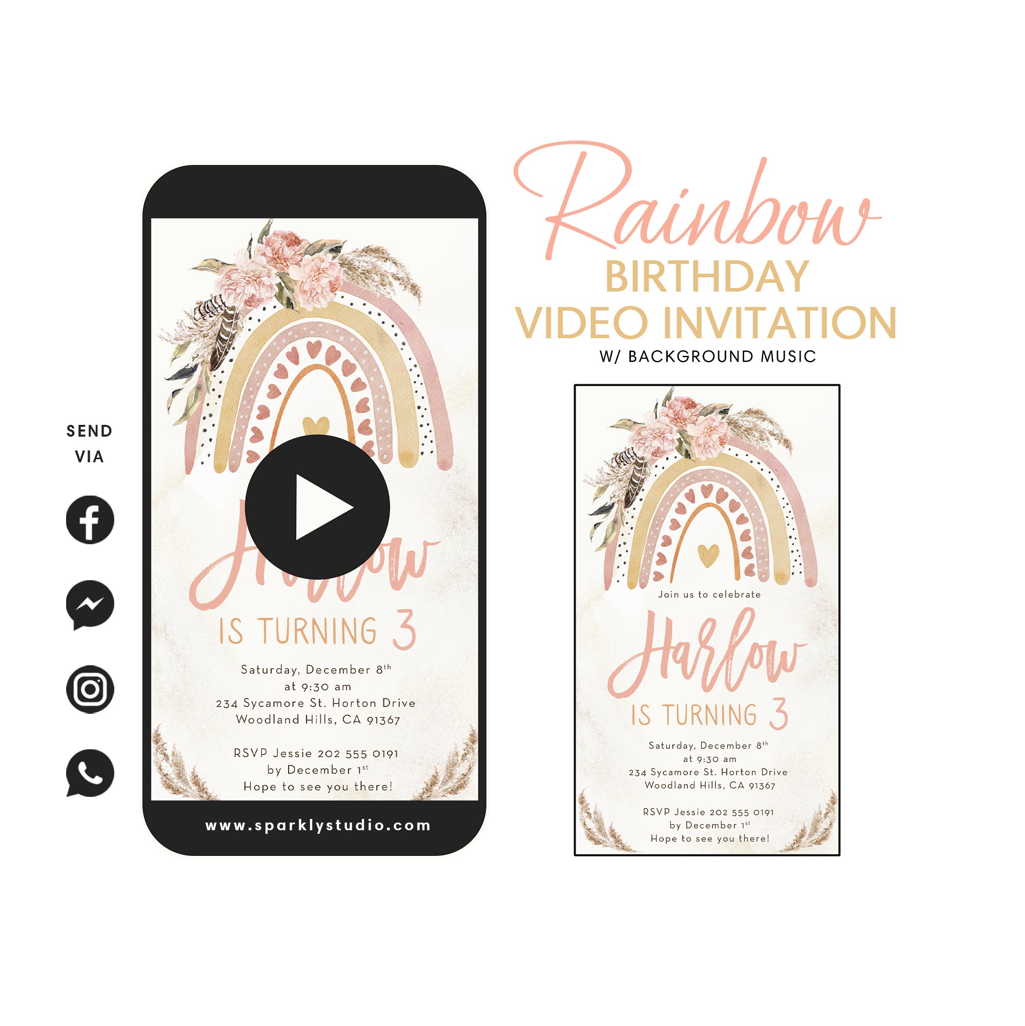 Birthday Video Invitations – SPARKLY STUDIO